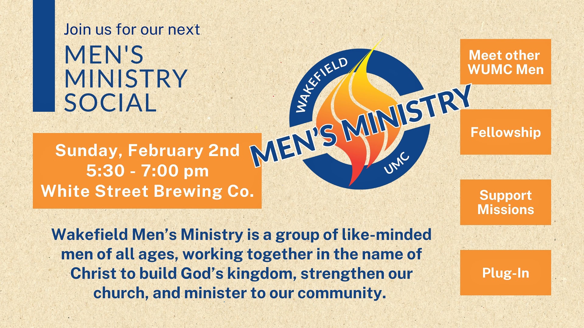 Men's Ministry Social - Wakefield United Methodist Church